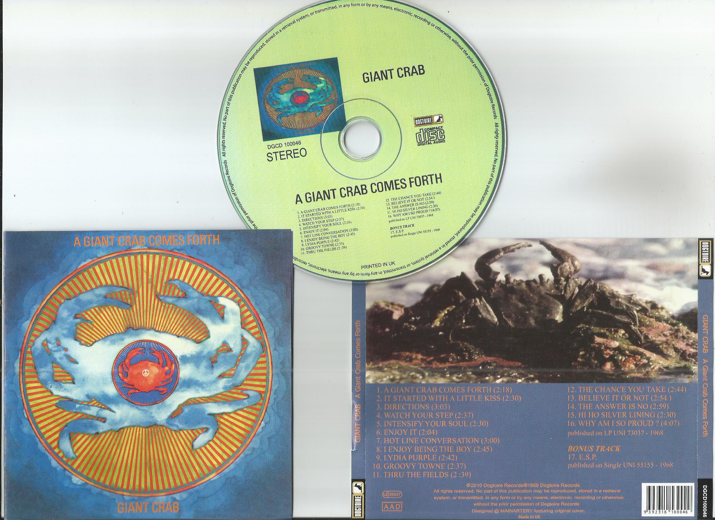 Giant Crab vinyl, 38 LP records & CD found on CDandLP