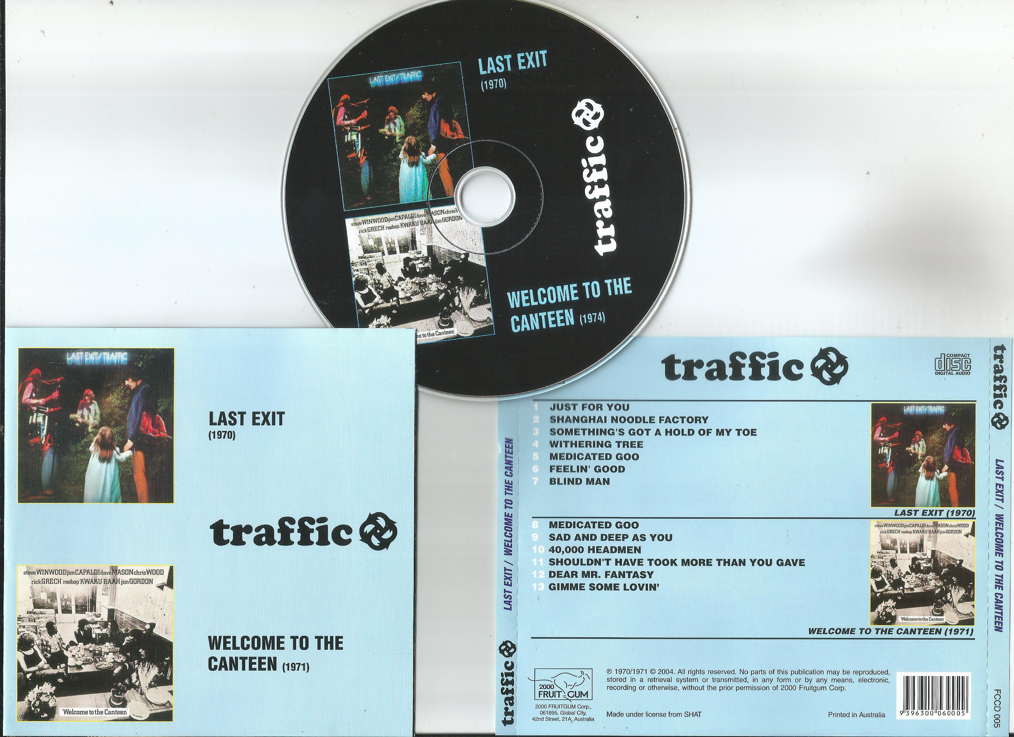 Traffic Welcome to the canteen (Vinyl Records, LP, CD) on CDandLP