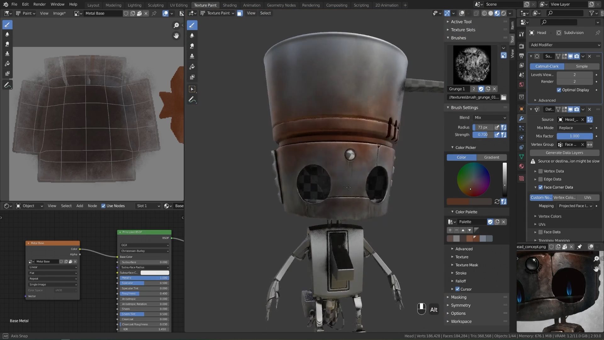 CG Cookie, Jonathan Lampel | POTHEAD: Create a Hard Surface Character in Blender (2021) PCRec ...